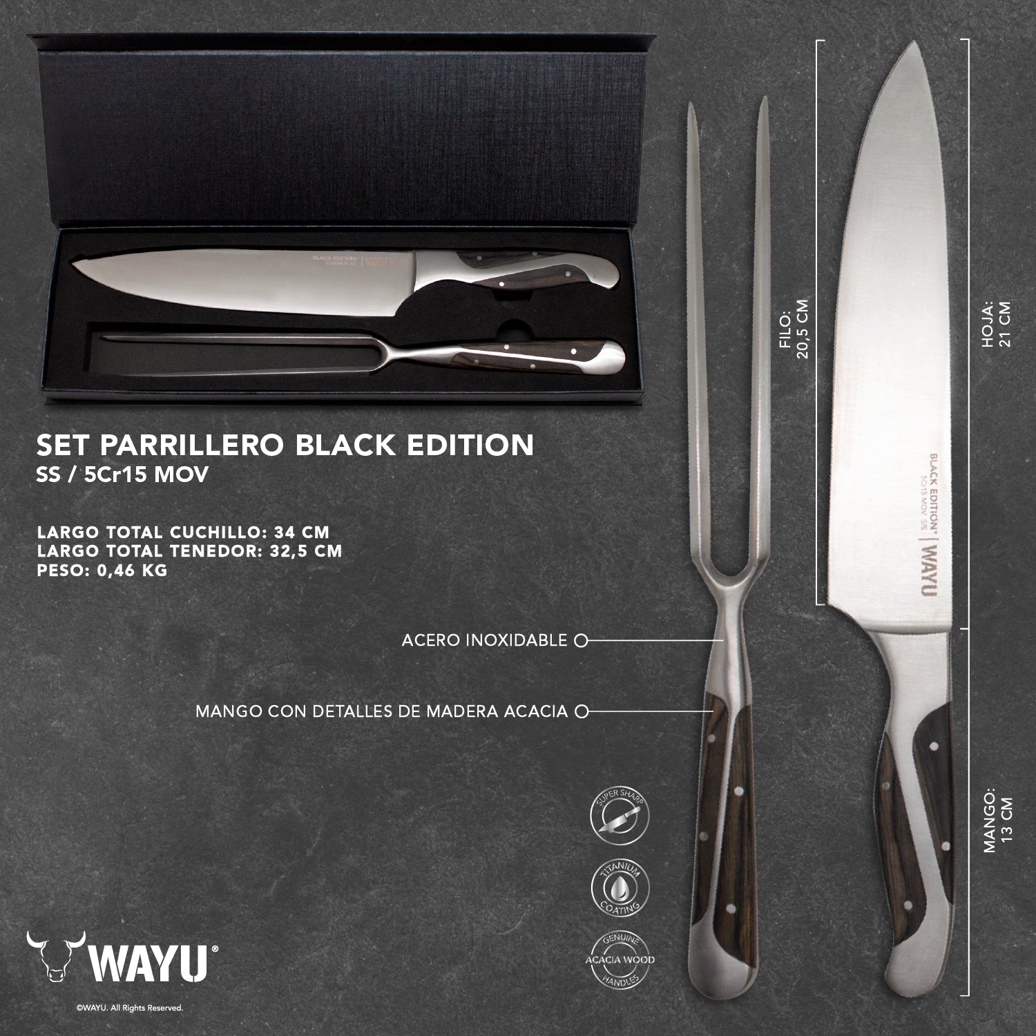 Set Parrillero Black Edition Wayu – Wayu cl