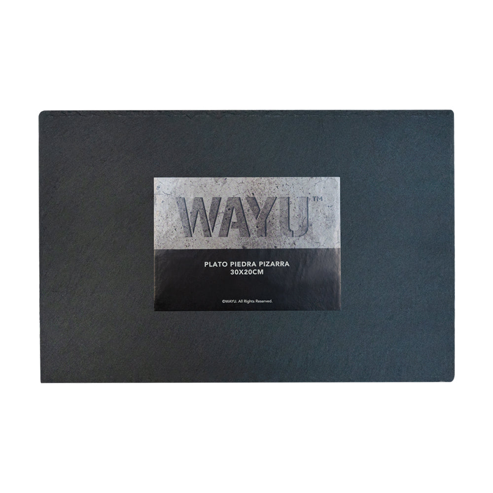 Plato Rectangular Piedra Pizarra 30 Cm Wayu – Wayu cl
